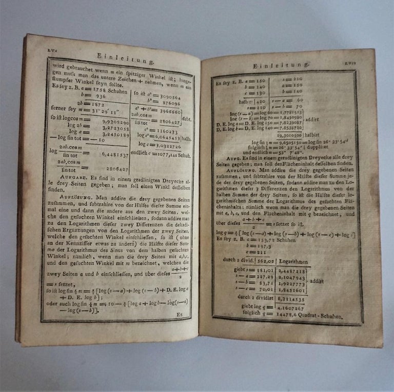 Georg 'Jurij' Vega First Edition Logarithmic, Trigonomet Tables, Vienna ...