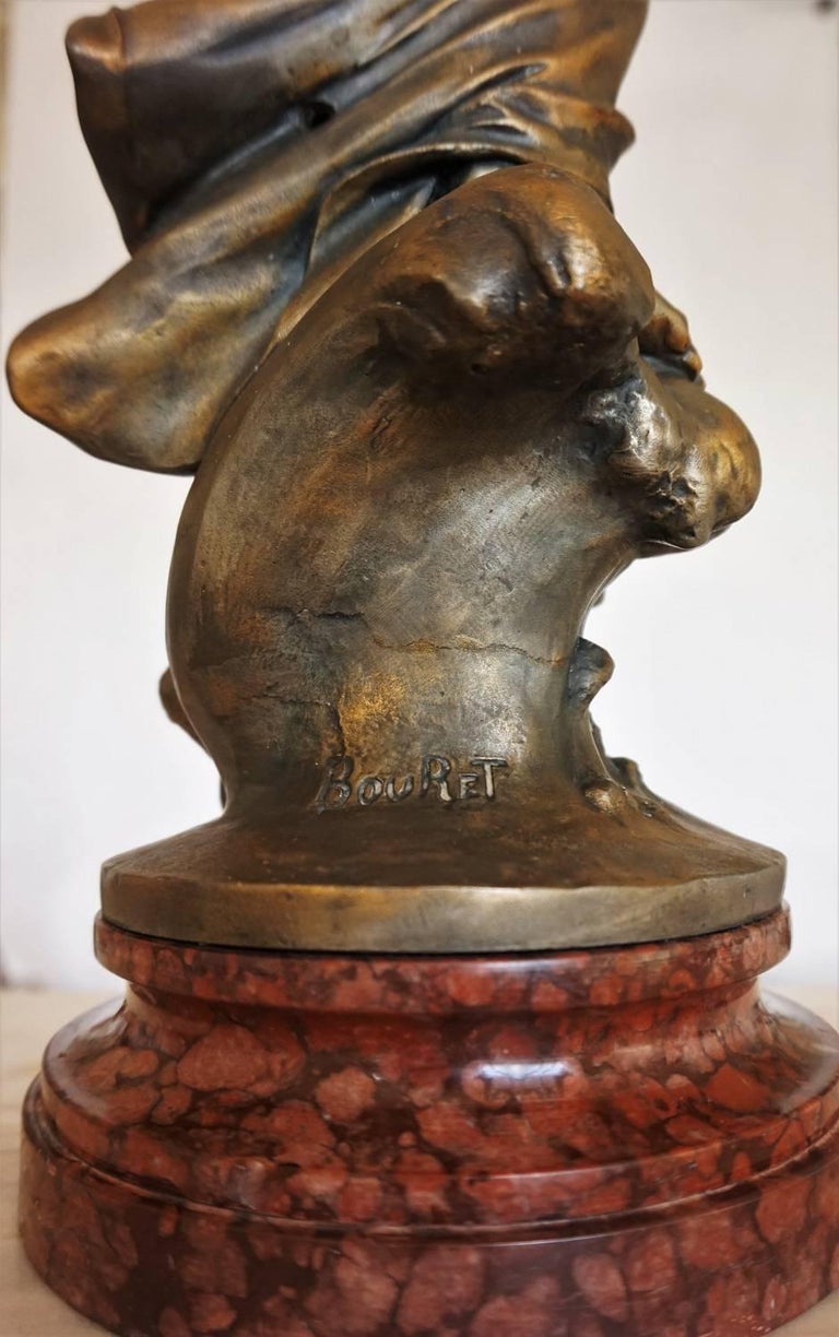 French Bronze Sculpture, Signed Bouret at 1stDibs