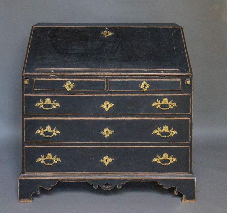 Early Swedish Slant Front Writing Desk at 1stDibs