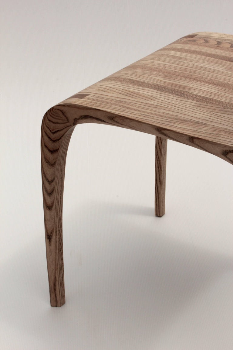 Award winning rippled, ash hand-carved chairs. by Jonathan Field at 1stDibs