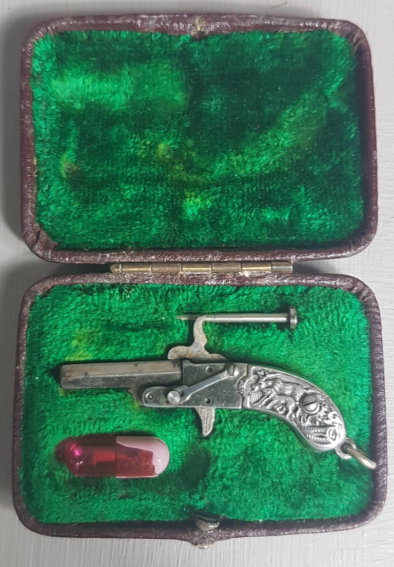 Late 19th Century Boar Grip Berloque Pinfire Pistol at 1stDibs