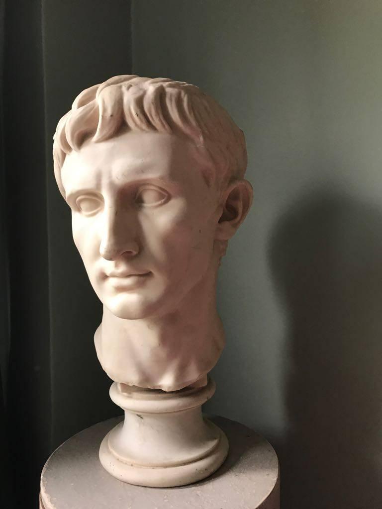 Plaster Bust of Emperor Augustus, Made in England For Sale at 1stDibs
