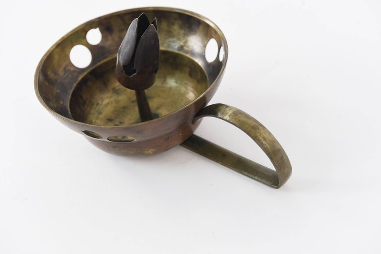 Antique Viennese Brass Portable Oil Lamp For Sale at 1stDibs