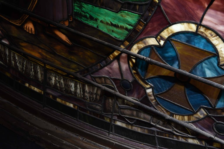 Monumental Stained Glass Pictoral Window, circa 1880 at 1stDibs