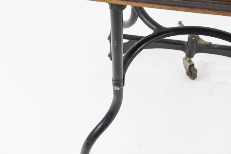 1930s Industrial Rolling Typewriter Work Table For Sale at 1stDibs