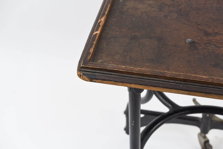 1930s Industrial Rolling Typewriter Work Table For Sale at 1stDibs