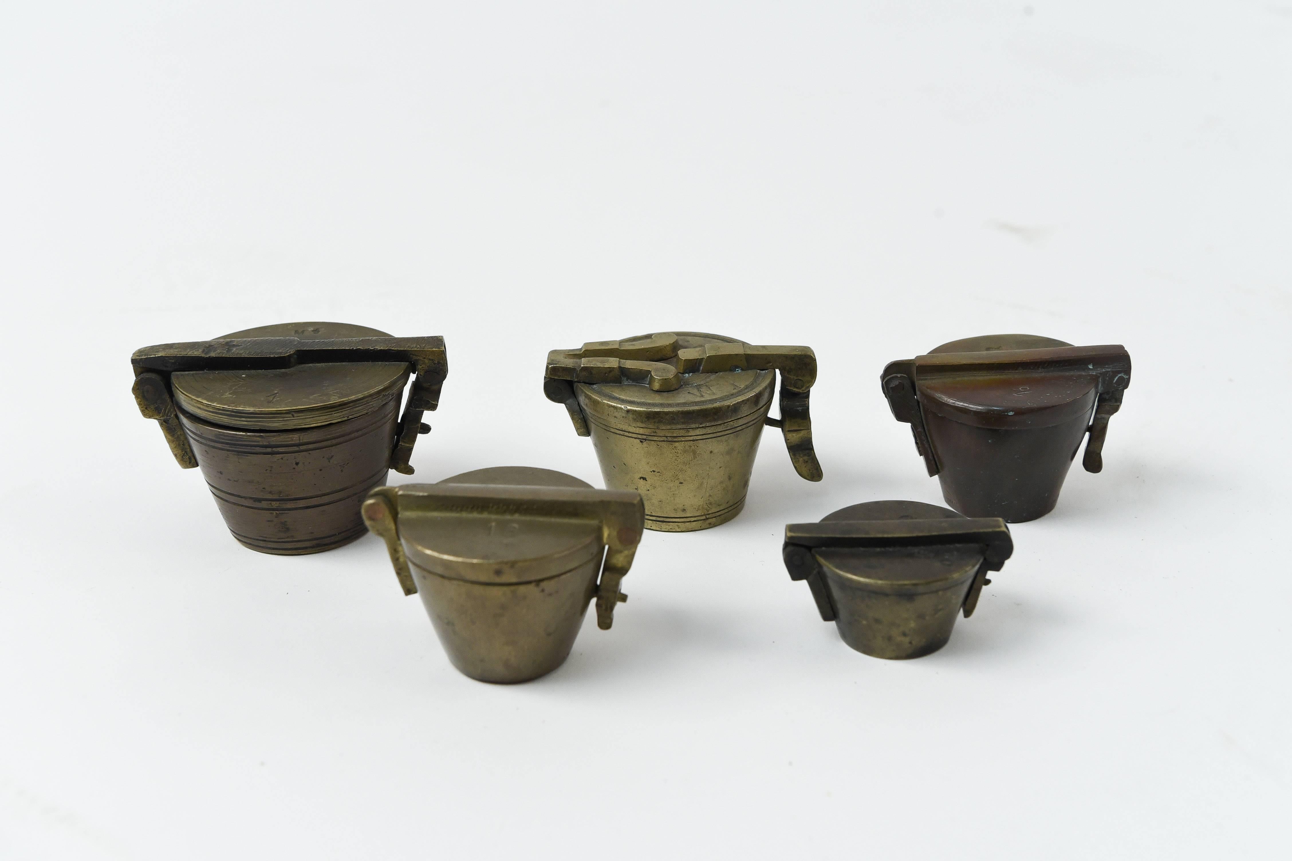 Antique Brass Nesting Apothecary Weights For Sale at 1stDibs | antique ...