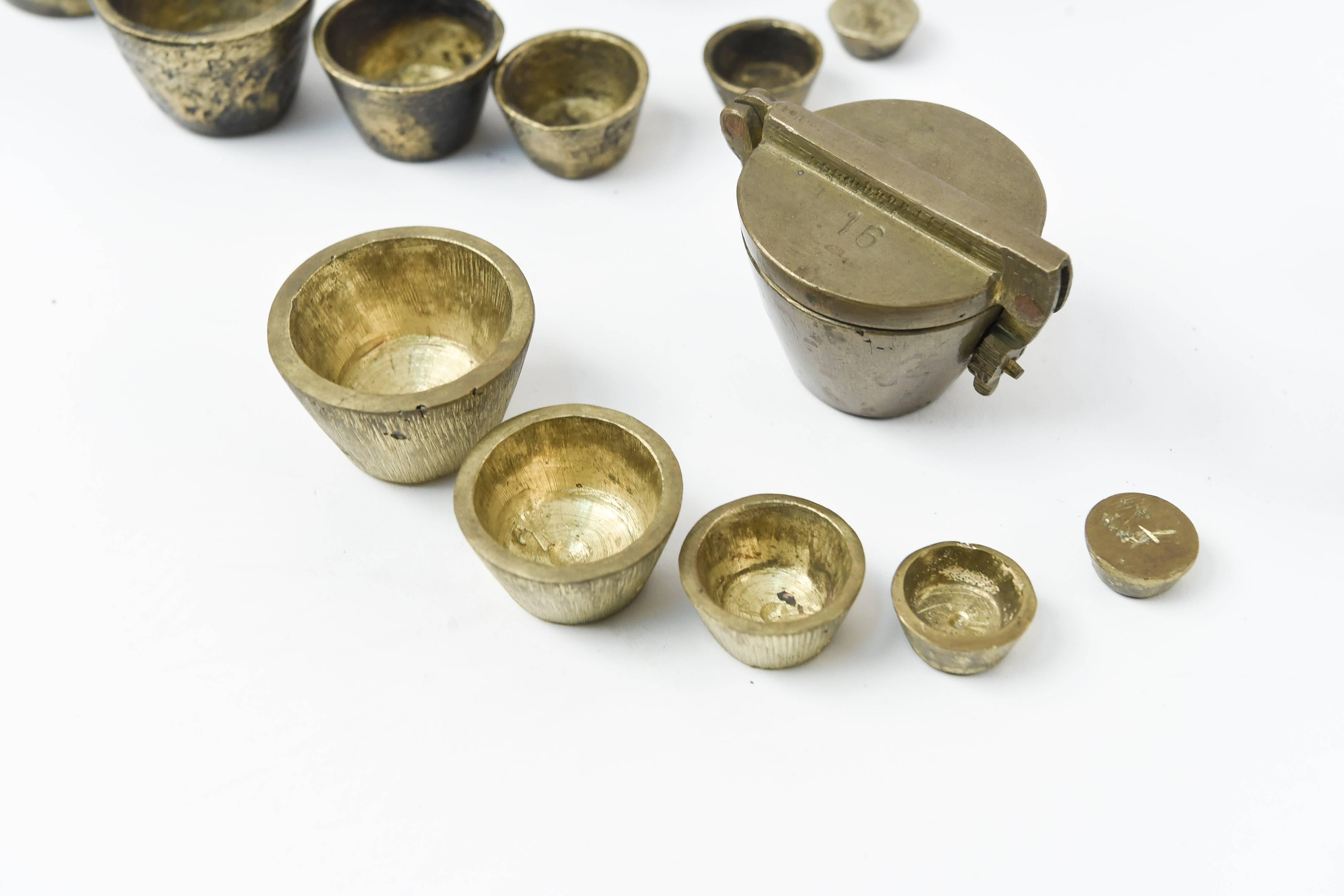 Antique Brass Nesting Apothecary Weights For Sale at 1stDibs | antique ...