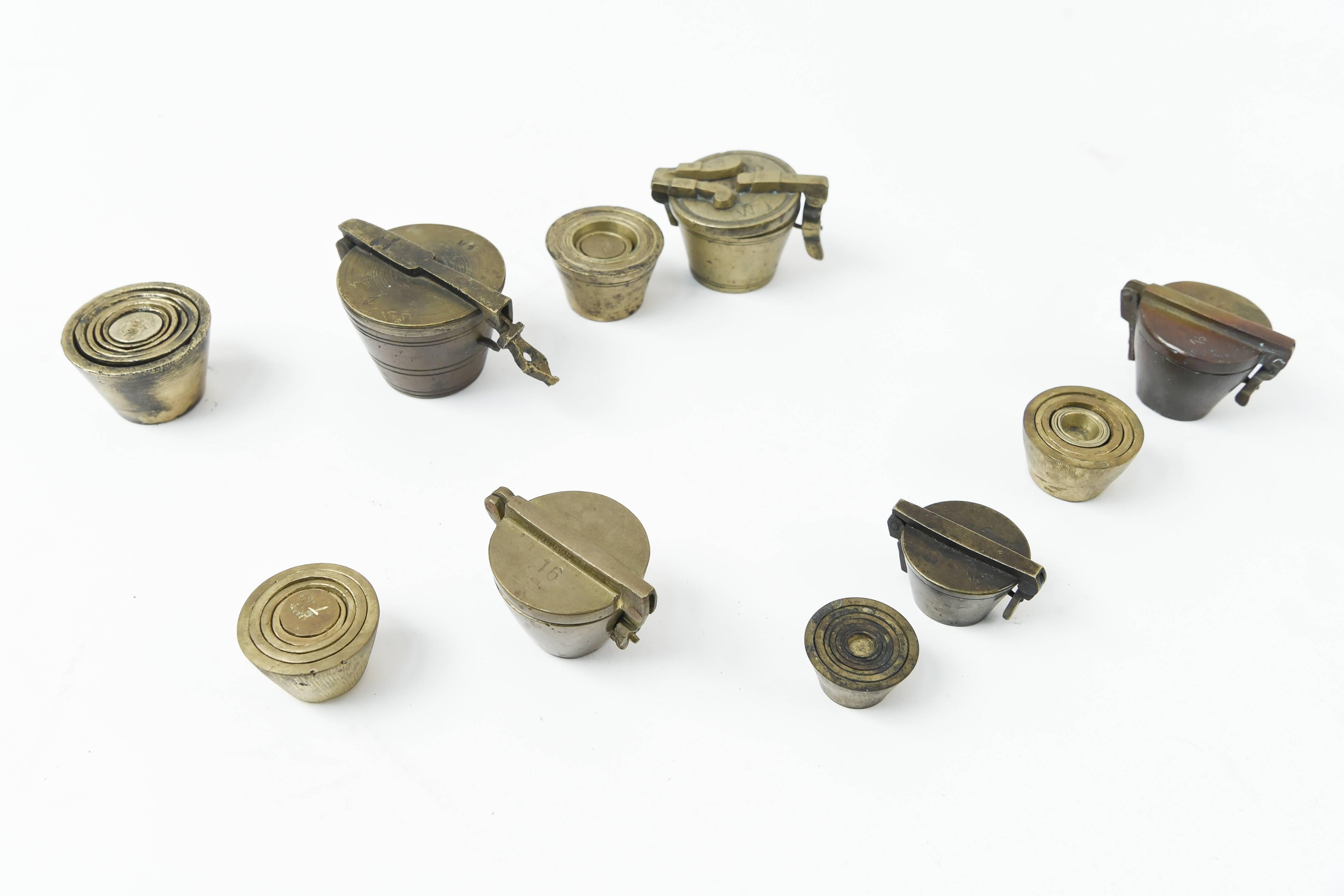 Antique Brass Nesting Apothecary Weights For Sale at 1stDibs | antique ...