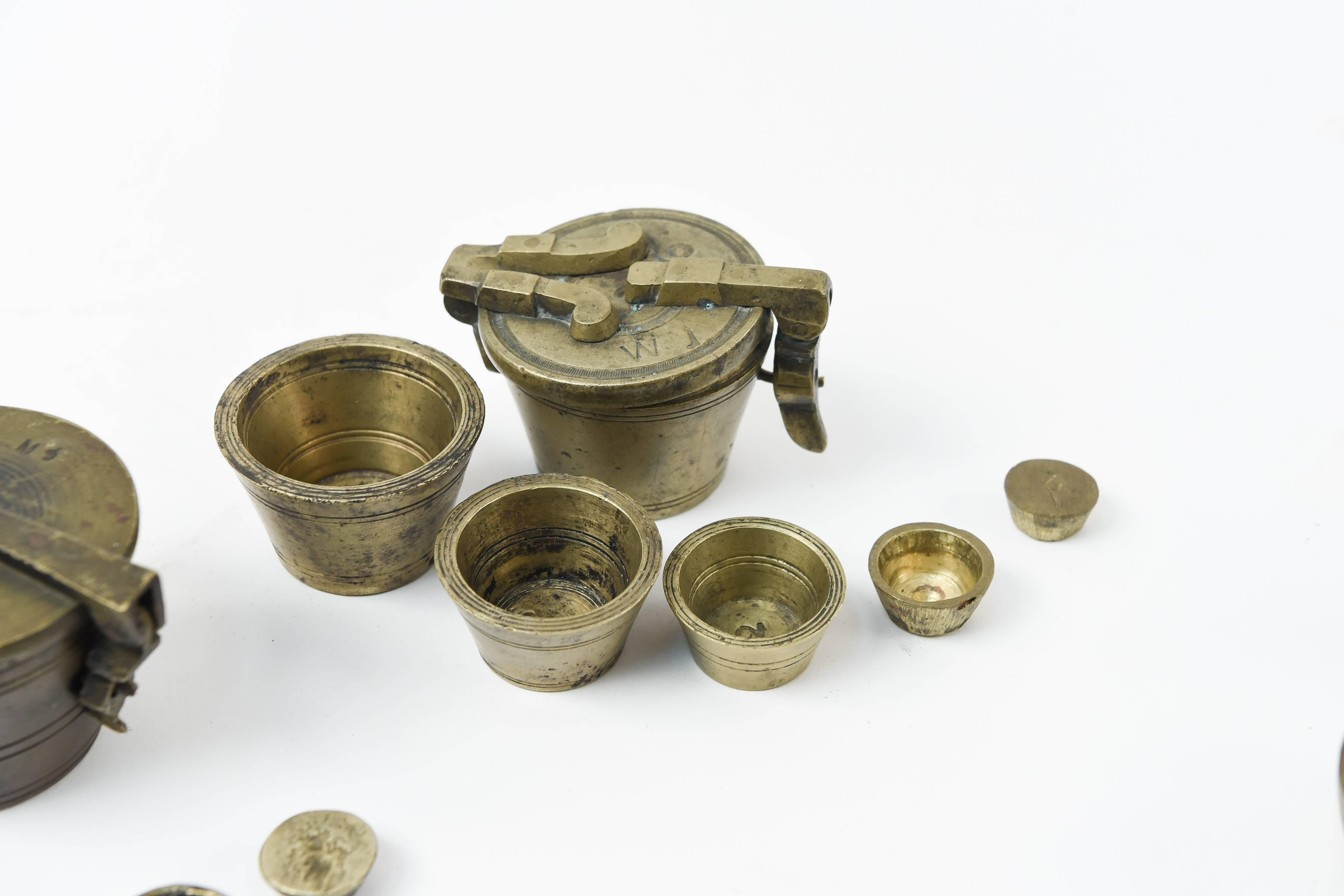 Antique Brass Nesting Apothecary Weights For Sale at 1stDibs | antique ...