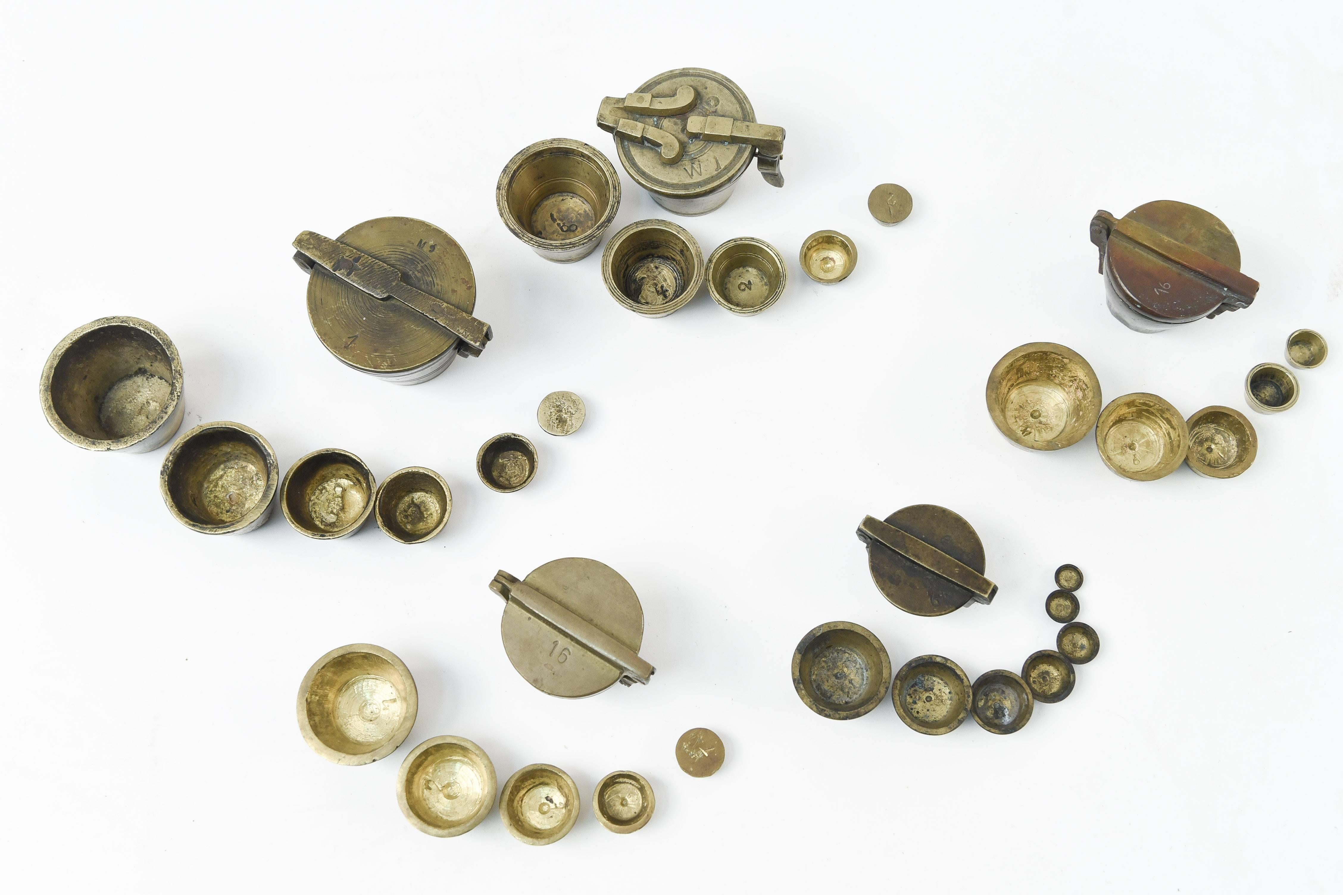 Antique Brass Nesting Apothecary Weights For Sale at 1stDibs | antique ...
