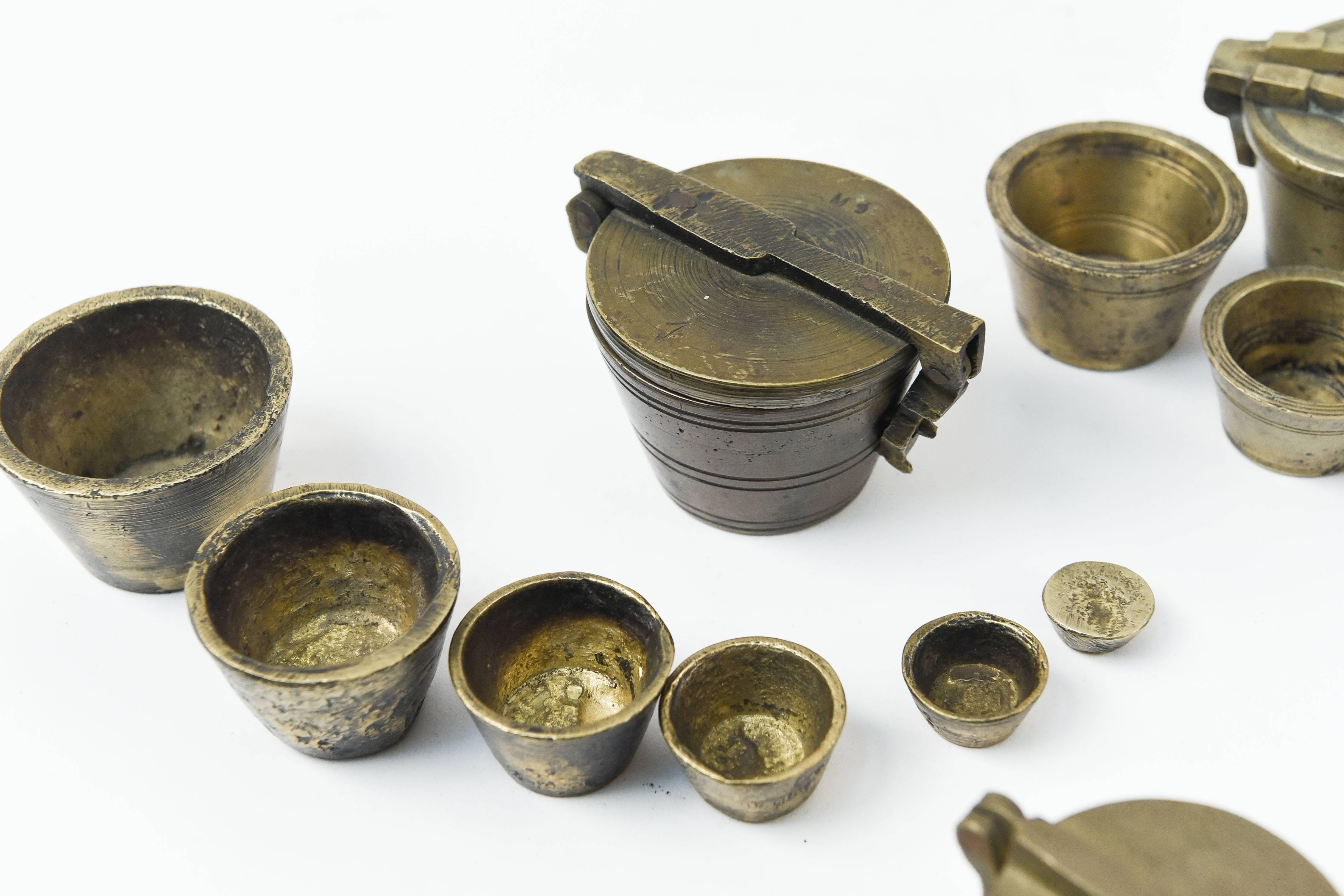 Antique Brass Nesting Apothecary Weights For Sale at 1stDibs | antique ...