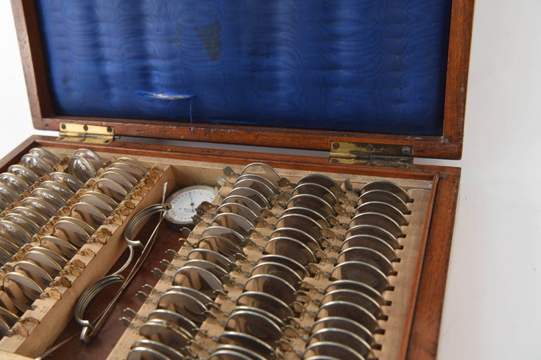Antique Spectacle Lenses Eye Glass Optician tool set For Sale at 1stDibs