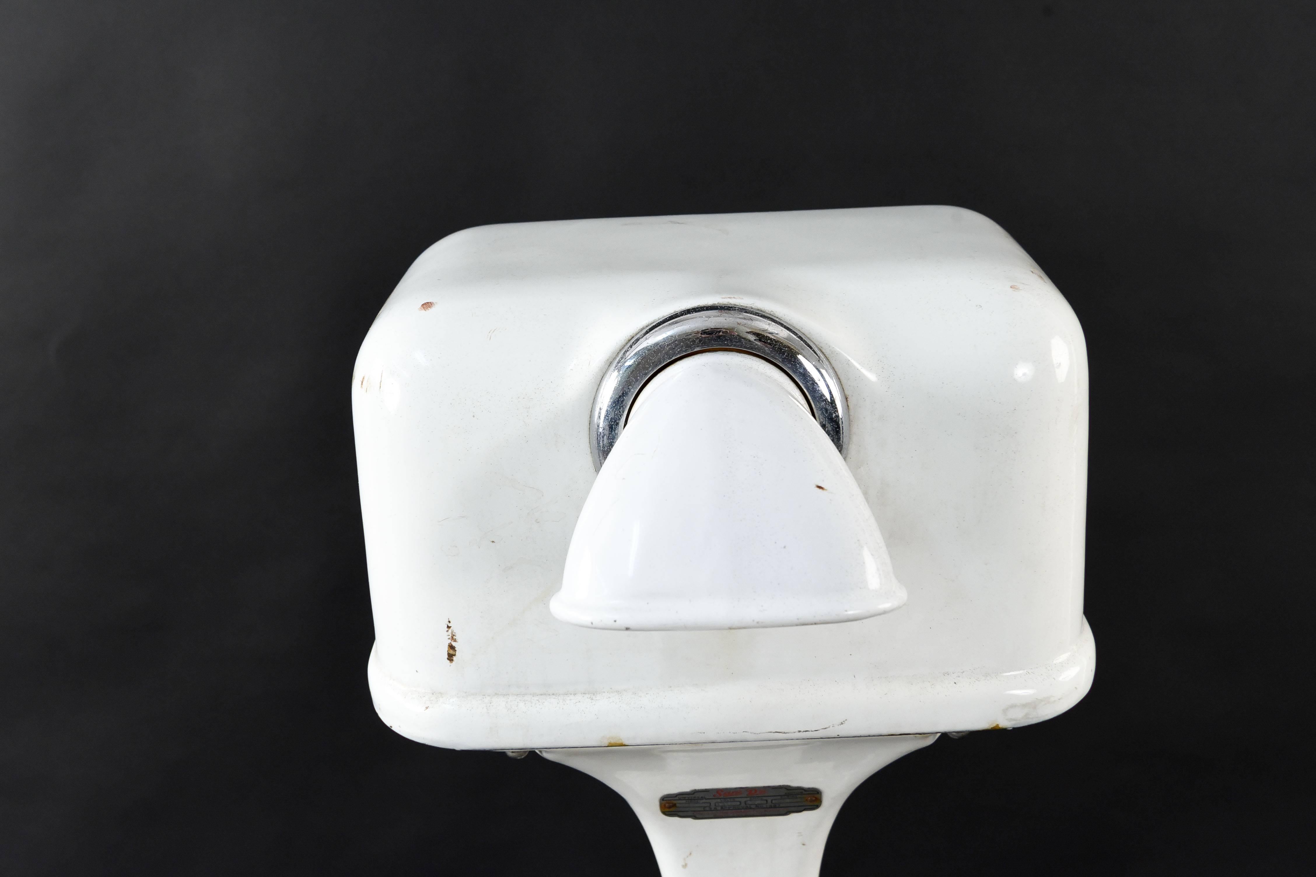 Sani-Dri White Porcelain Floor Model Hand Dryer at 1stDibs | vintage ...