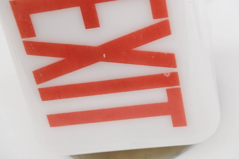 Simes Vintage Art Deco Emergency Exit Sign Light Fixture at 1stDibs ...