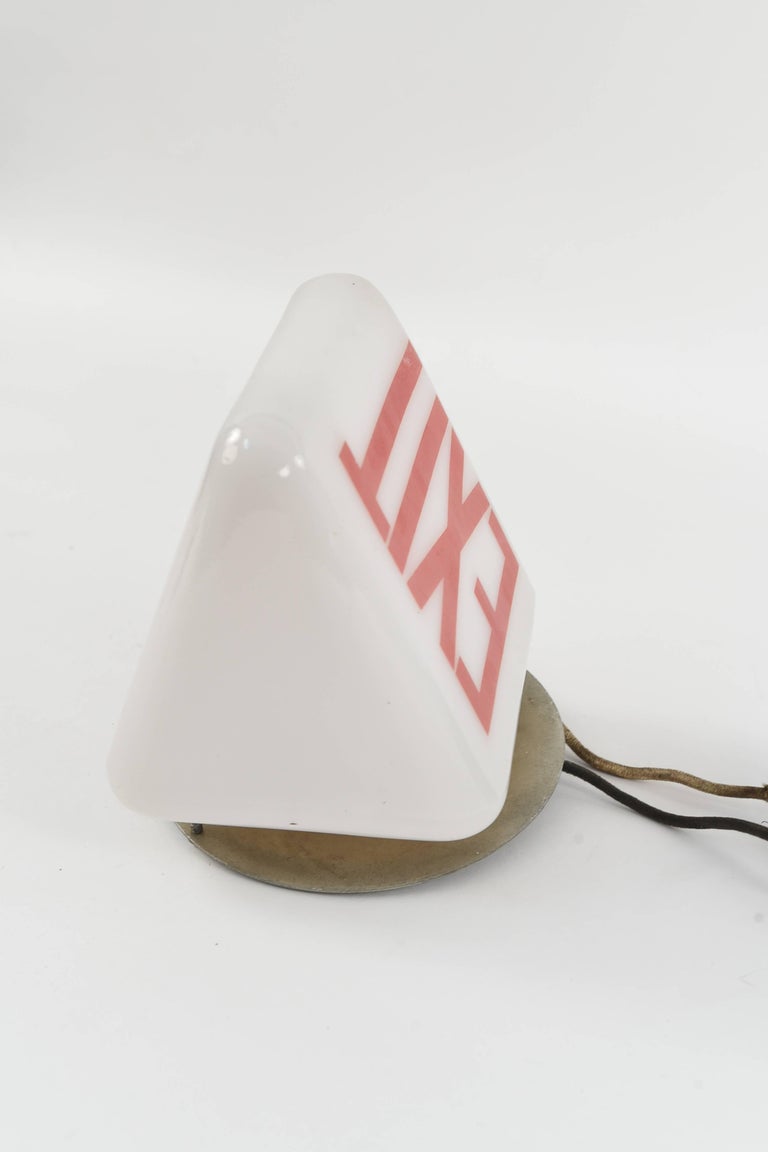 Simes Vintage Art Deco Emergency Exit Sign Light Fixture at 1stDibs ...