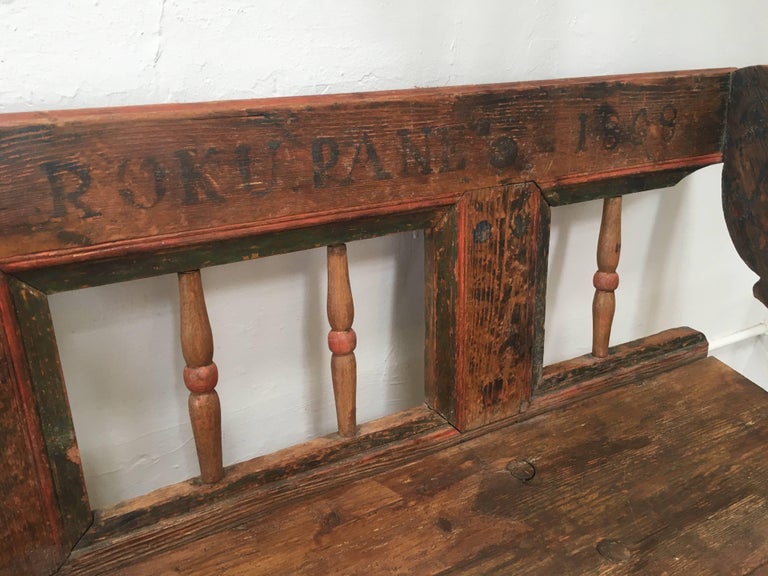 Antique European Bench, 1860s at 1stDibs