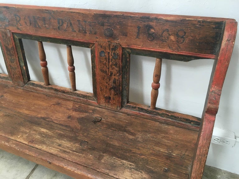Antique European Bench, 1860s at 1stDibs