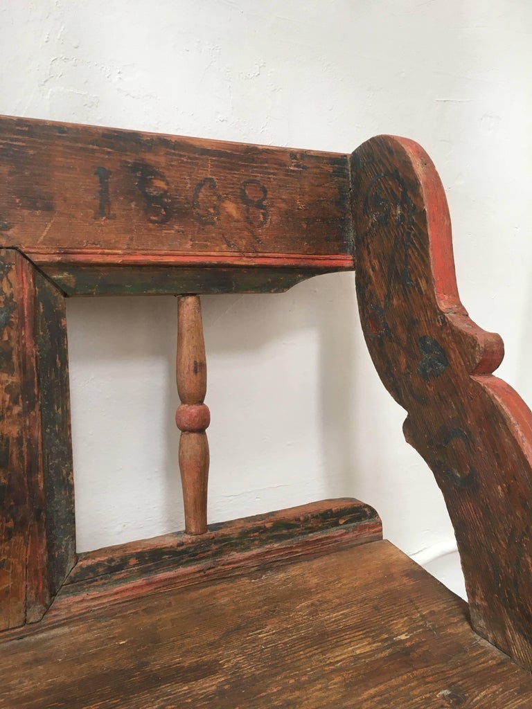 Antique European Bench, 1860s at 1stDibs