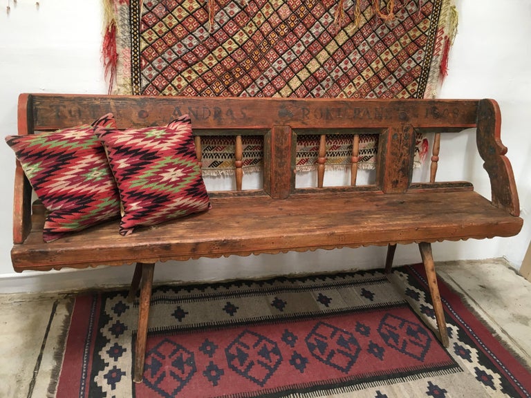 Antique European Bench, 1860s at 1stDibs