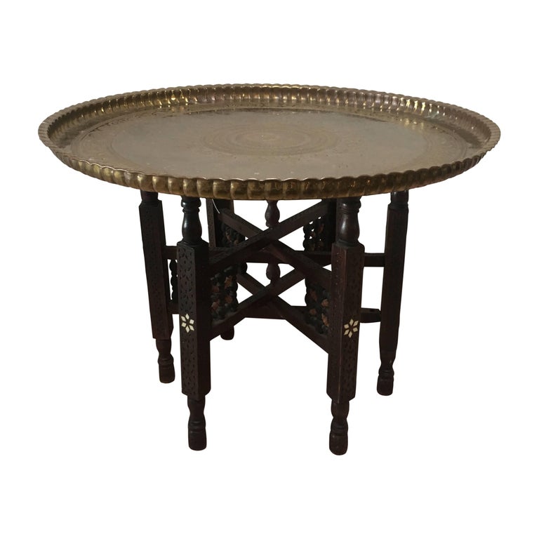 Vintage Moroccan Tray Table at 1stDibs
