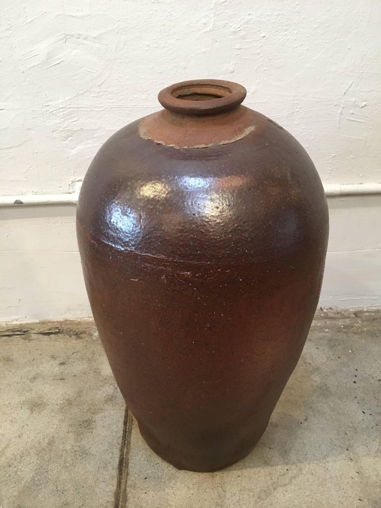 Tall Vintage European Ceramic Vase at 1stDibs