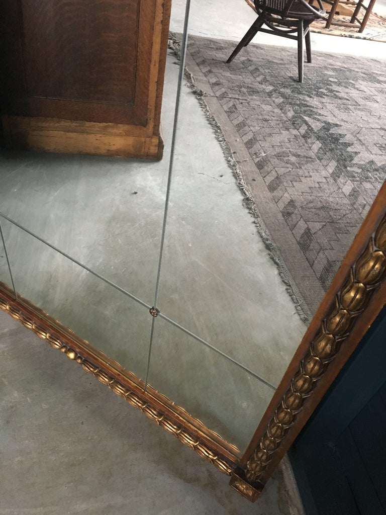 Vintage French Gilded Multi-Pane Mirror at 1stDibs