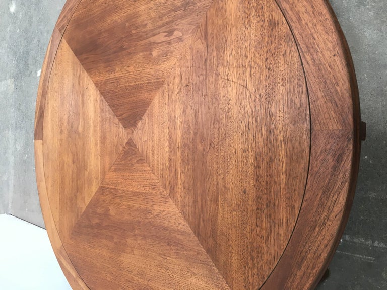 Midcentury Wooden Inlay Coffee Table with Maker's Mark at 1stDibs