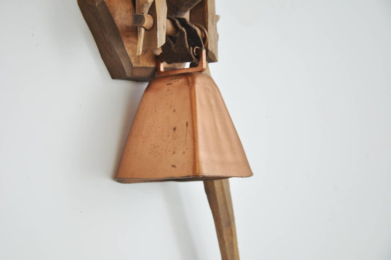 Wall-Mounted Antique Carved Wooden Bull/Cow Head at 1stDibs