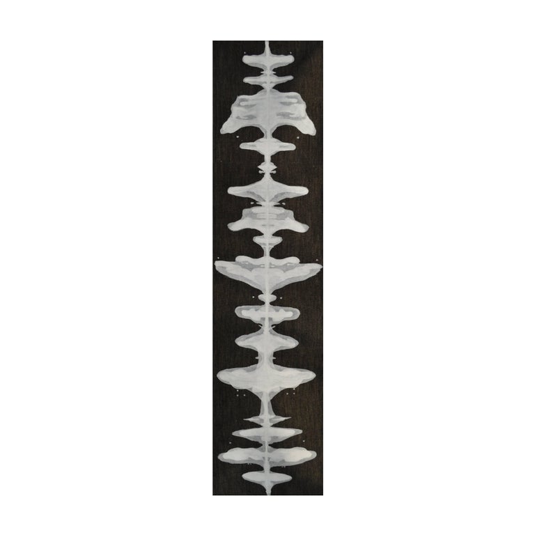 Porter Teleo Handmade Contemporary Runner Ink Blot Rug in Black and ...