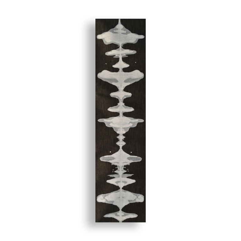 Porter Teleo Handmade Contemporary Runner Ink Blot Rug in Black and ...