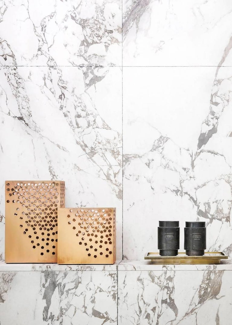 Vulcano Candle Lantern with Pentagon Laser Cut Design at 1stDibs ...