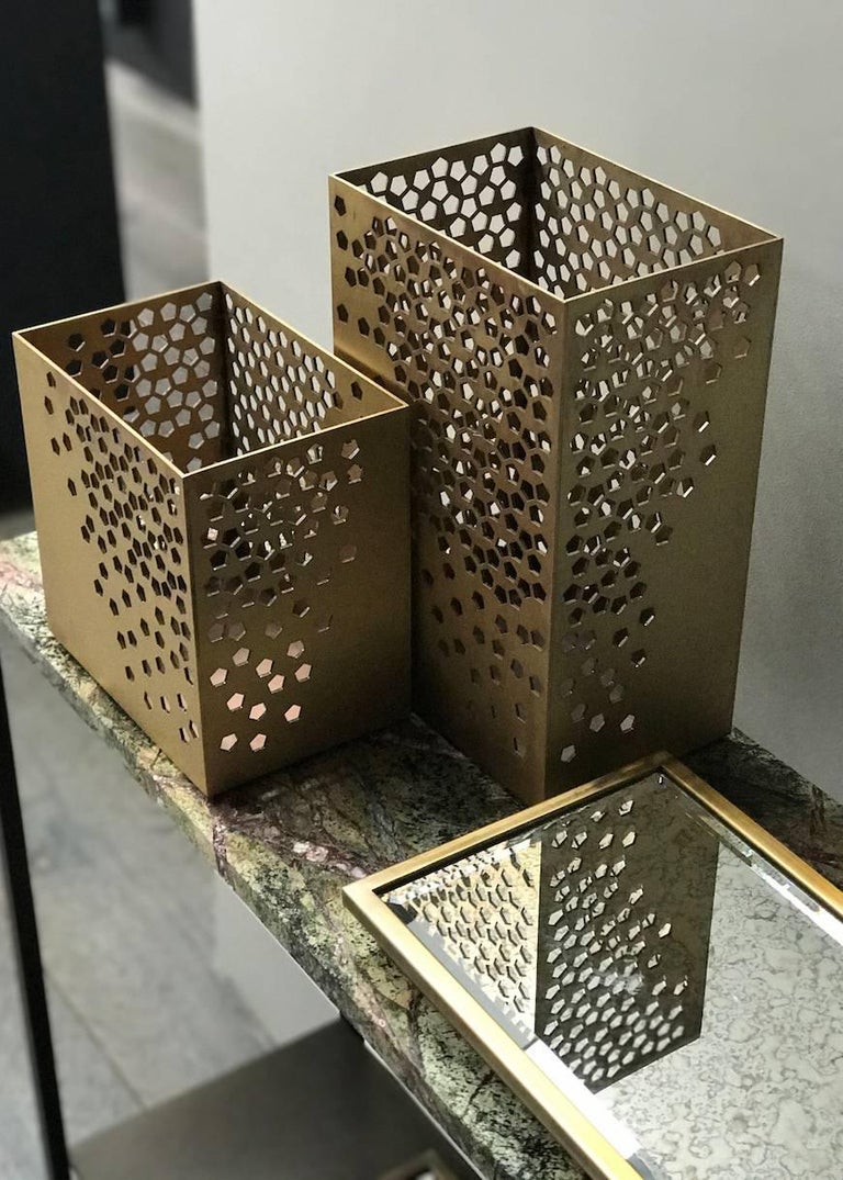 Vulcano Candle Lantern with Pentagon Laser Cut Design at 1stDibs ...