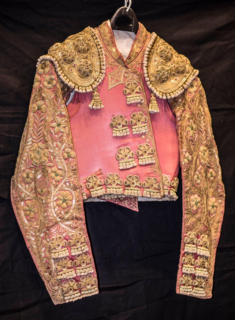 Mid-20th Century Folk-Art Gold and Pink Silk Spanish Matador Costume at ...
