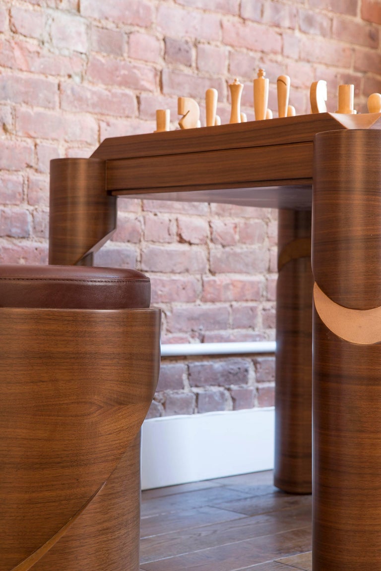 Contemporary Grandmaster's Chess Game Table with Walnut and Maple ...