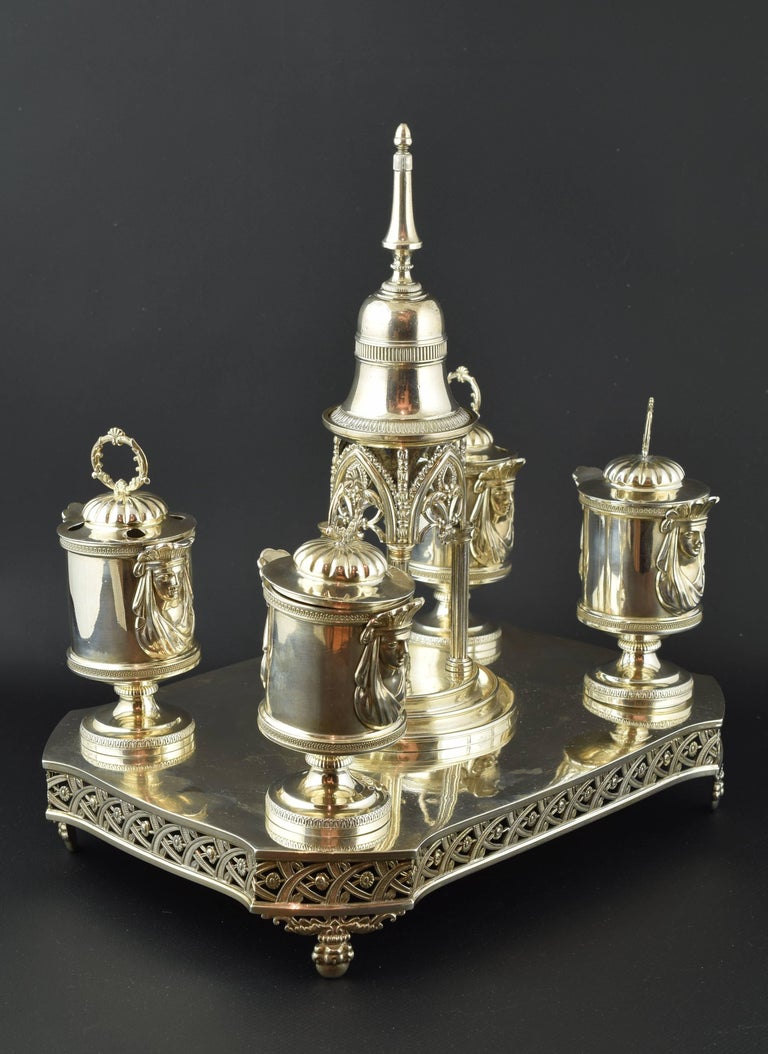Silver Writing Set, Madrid, Juan Sellán, Spain, 1845 For Sale at 1stDibs