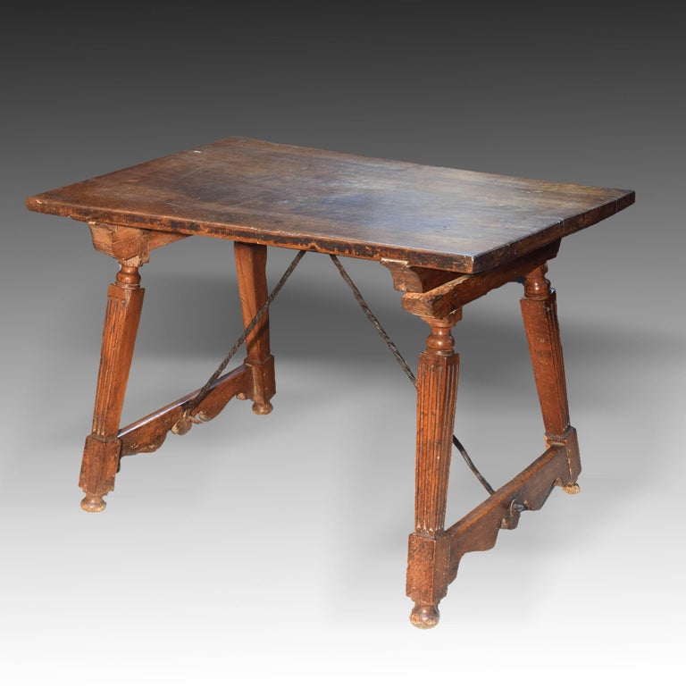Table, Walnut and Iron, Spain, 16th Century at 1stDibs