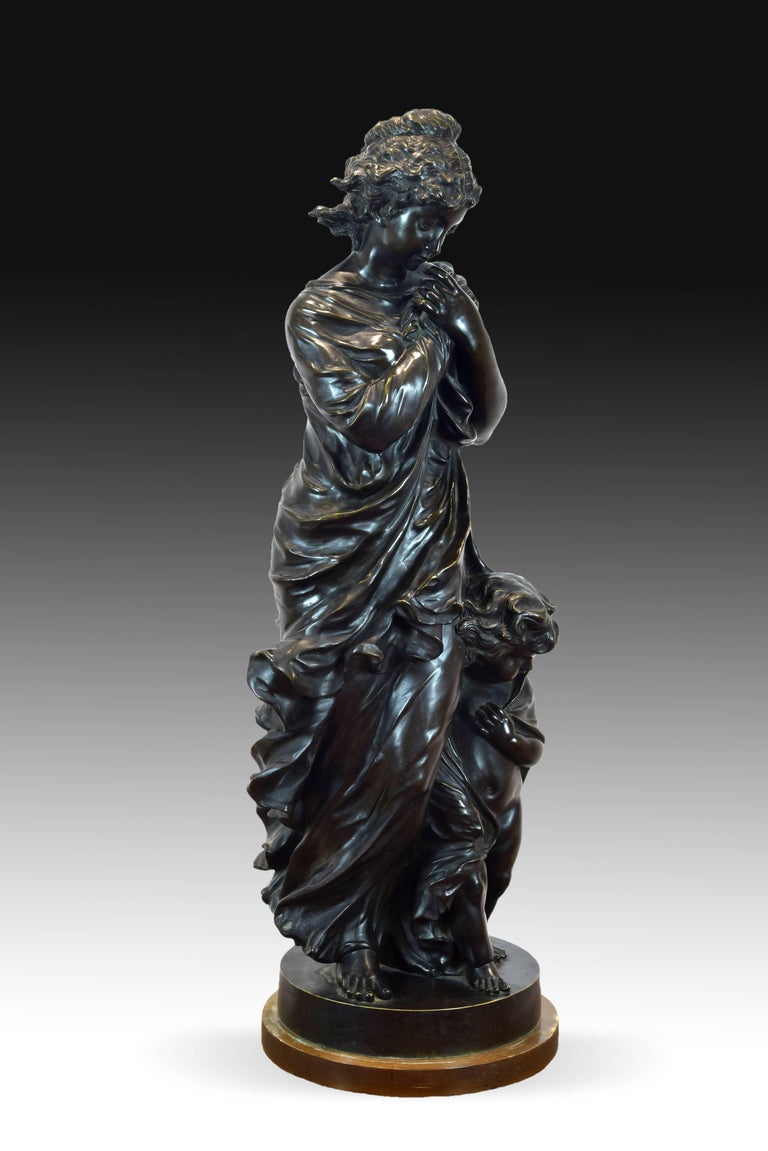 "Allegory of the Winter", Bronze, Étienne Alexandre, France, 19th ...