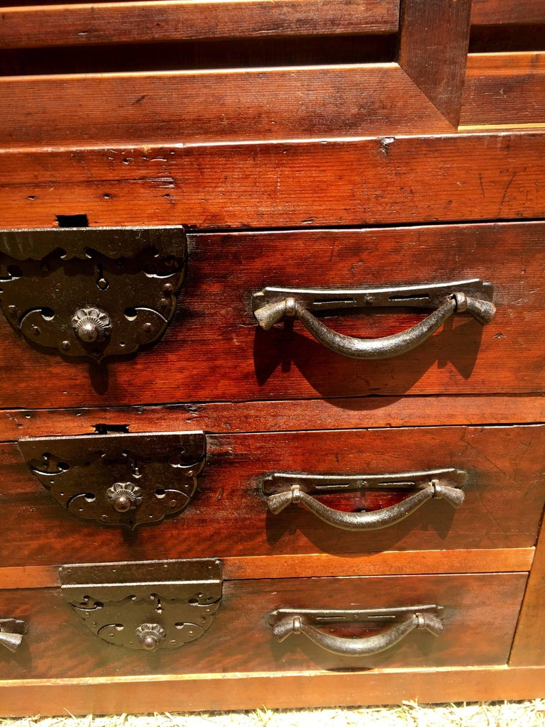 Antique Japanese Tansu Chest with Original Iron Hardware For Sale at ...