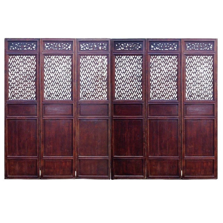 Antique Asian Screens, Set of Six, Full Size For Sale at 1stDibs ...