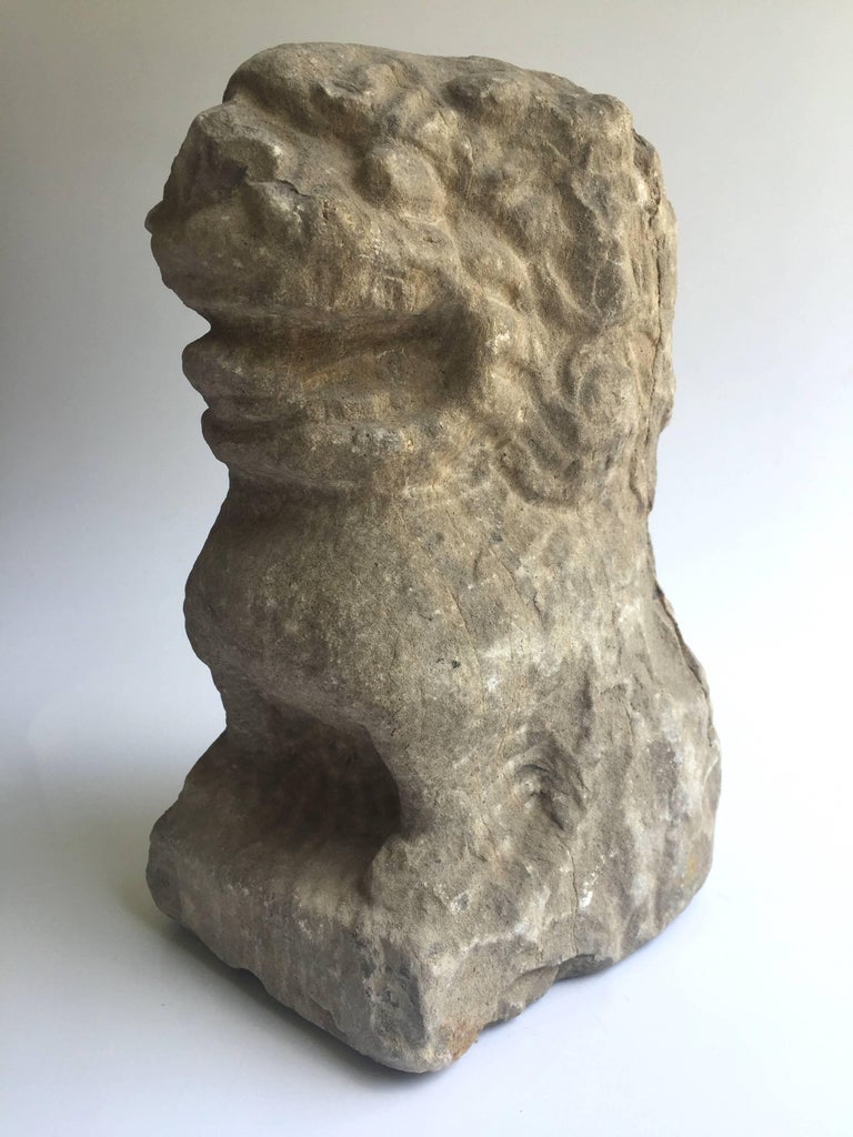Stone Foo Dog, 19th Century, Garden Statue For Sale at 1stDibs