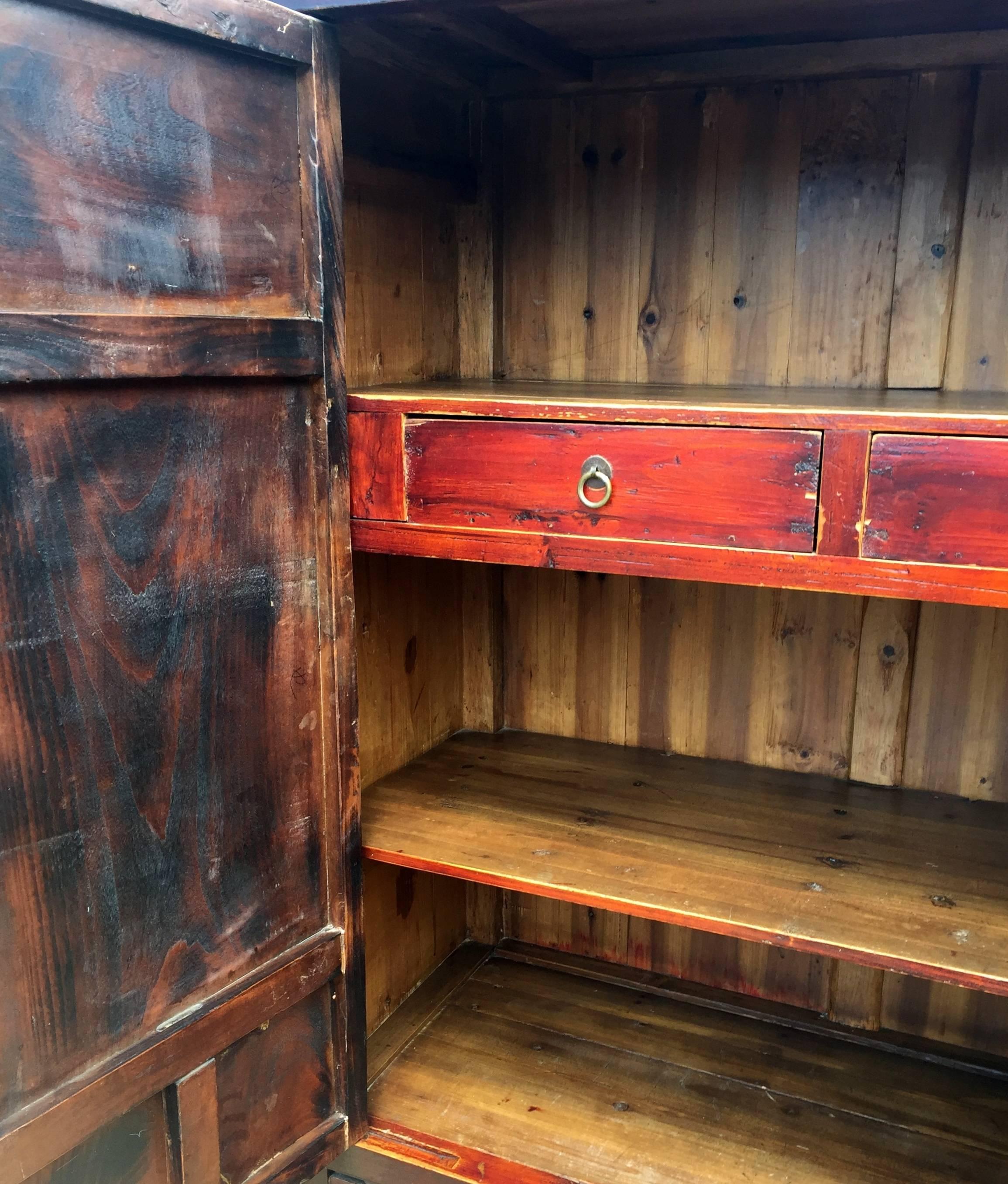 Antique Southern Chinese Scholar's Chest with Carvings at 1stDibs