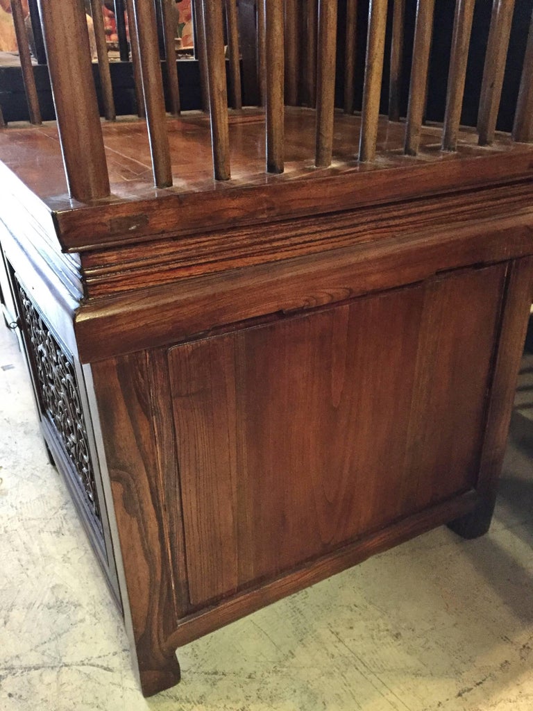 Chinese Antique Comb Back Chair with Storage at 1stDibs