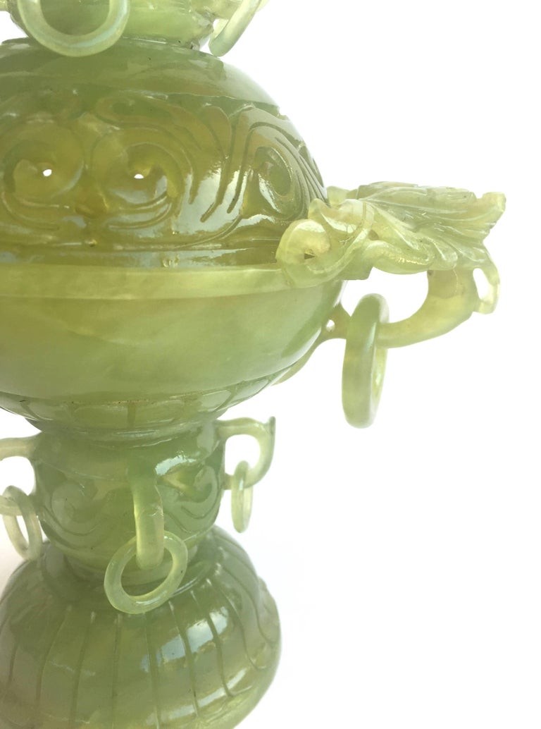 Jade Style Serpentine Incense Burner at 1stDibs