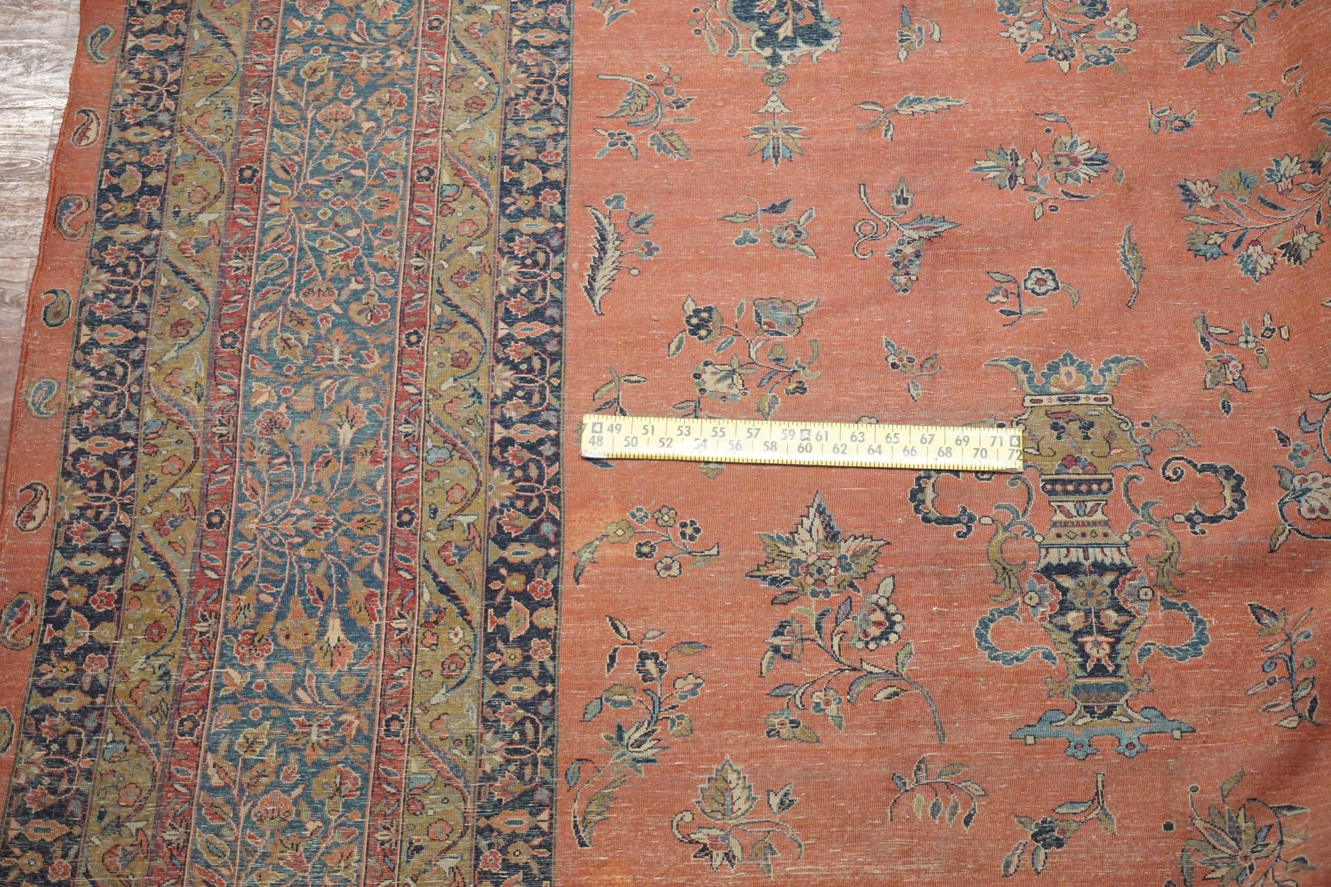 Antique Persian Sarouk Ghazan Signed and Numbered Rug, circa 1900 For ...