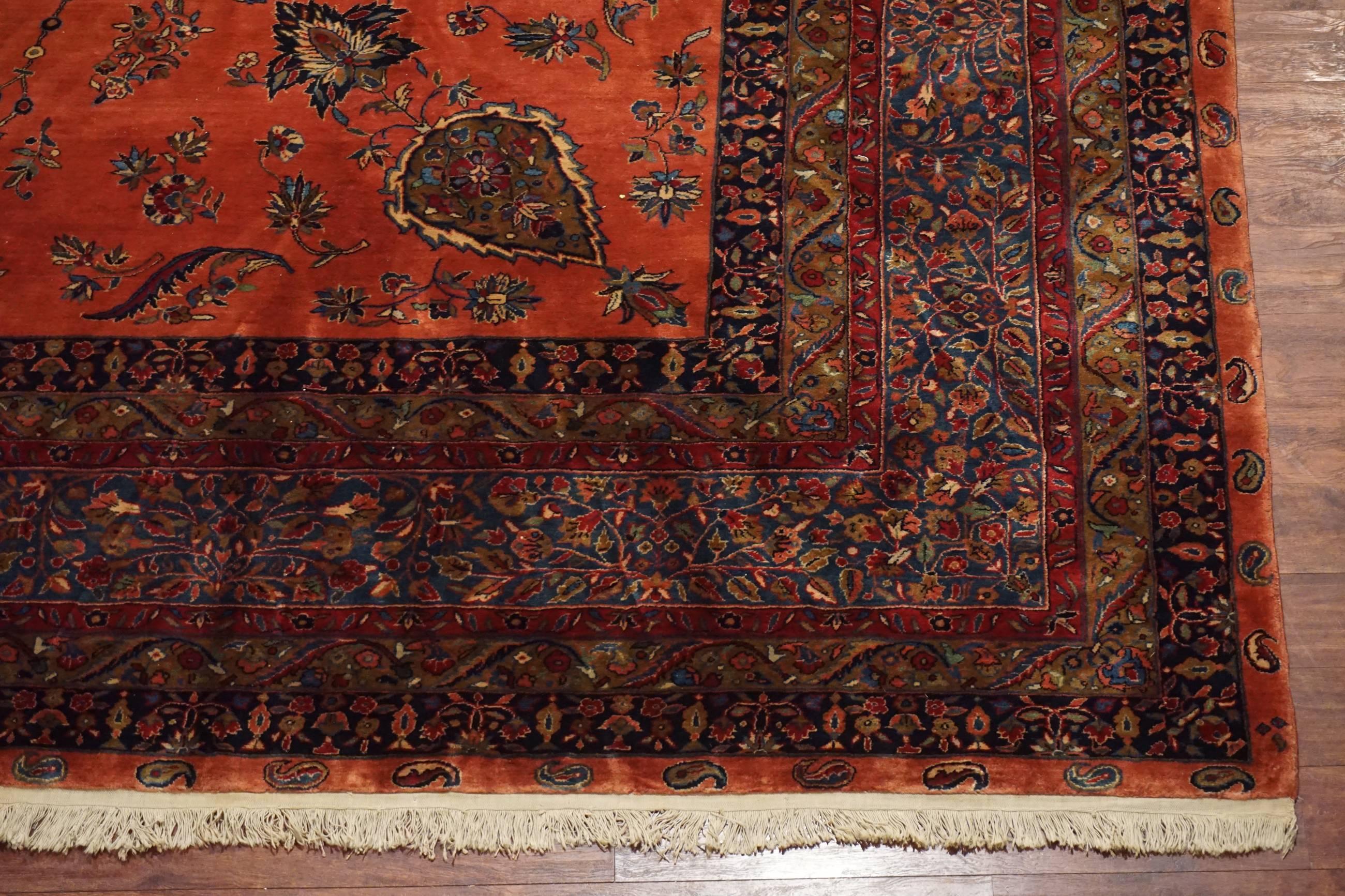 Antique Persian Sarouk Ghazan Signed and Numbered Rug, circa 1900 For ...