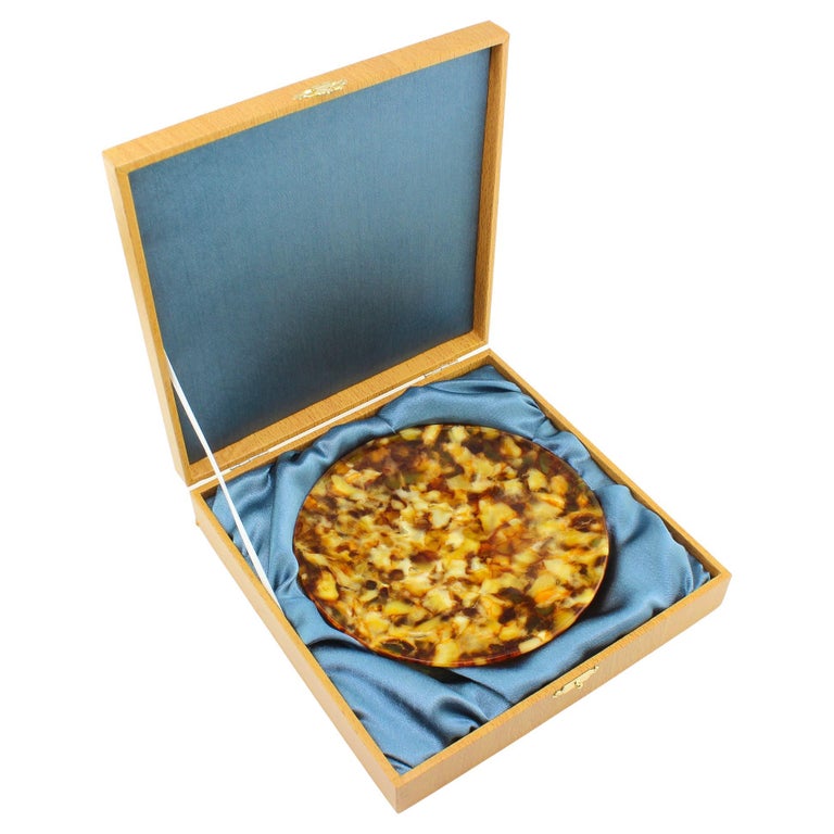 Vintage Natural Baltic Amber Plate, 1990's For Sale at 1stDibs