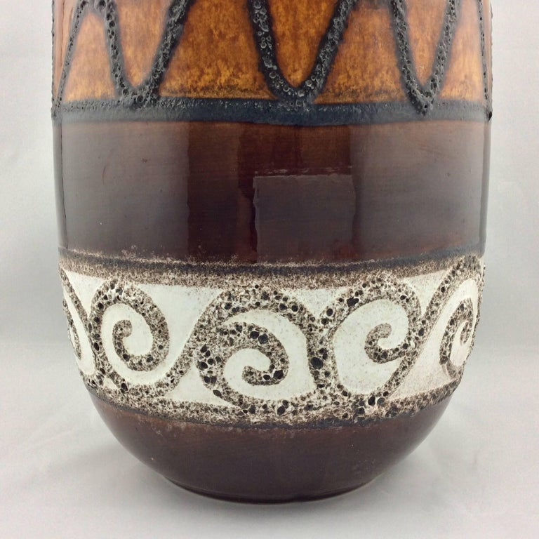Extra Large Mid-Century Modern West German Glazed Ceramic Floor Vase ...