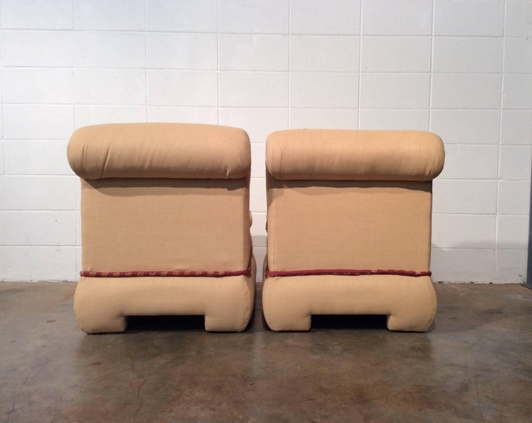 Pair of Fully Upholstered Rolled Back Chairs by Vanguard Furniture at ...