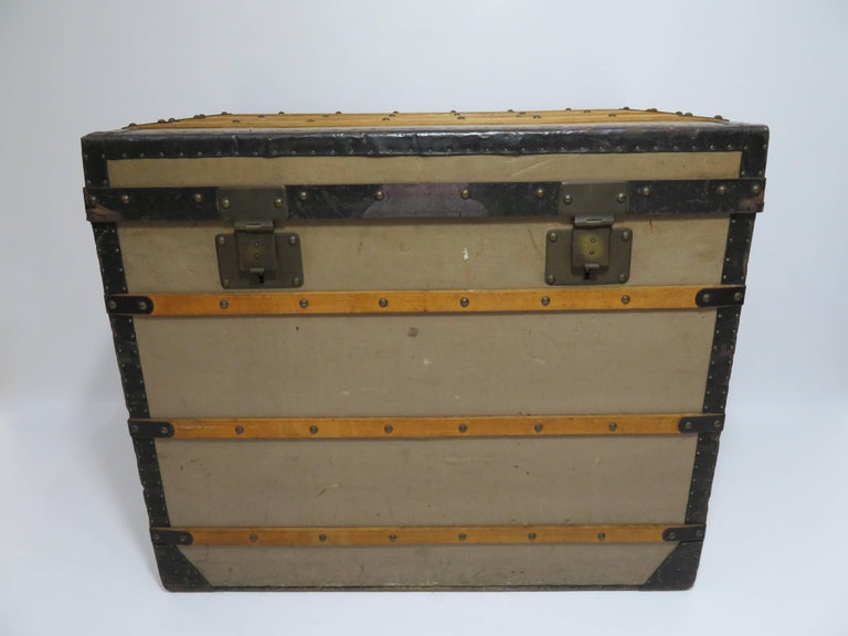 Extremely Rare Louis Vuitton's First Flat Top Trunk For Sale at 1stDibs
